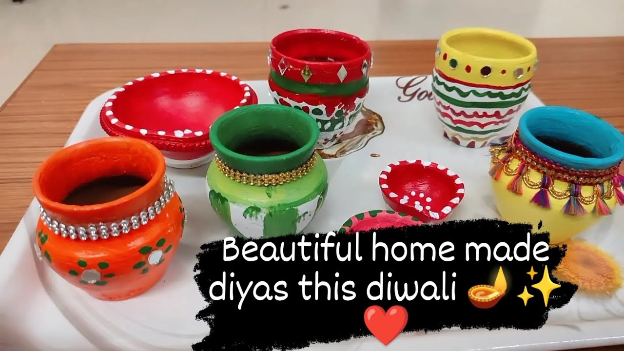 Make Diya's At Your Home This Diwali 🪔 8 Different Types Of Diya ...