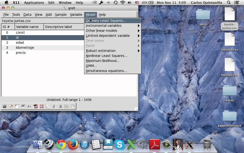 Tutorial Gretl 03: Pronosticos para Nuevas Observaciones - YouTube
