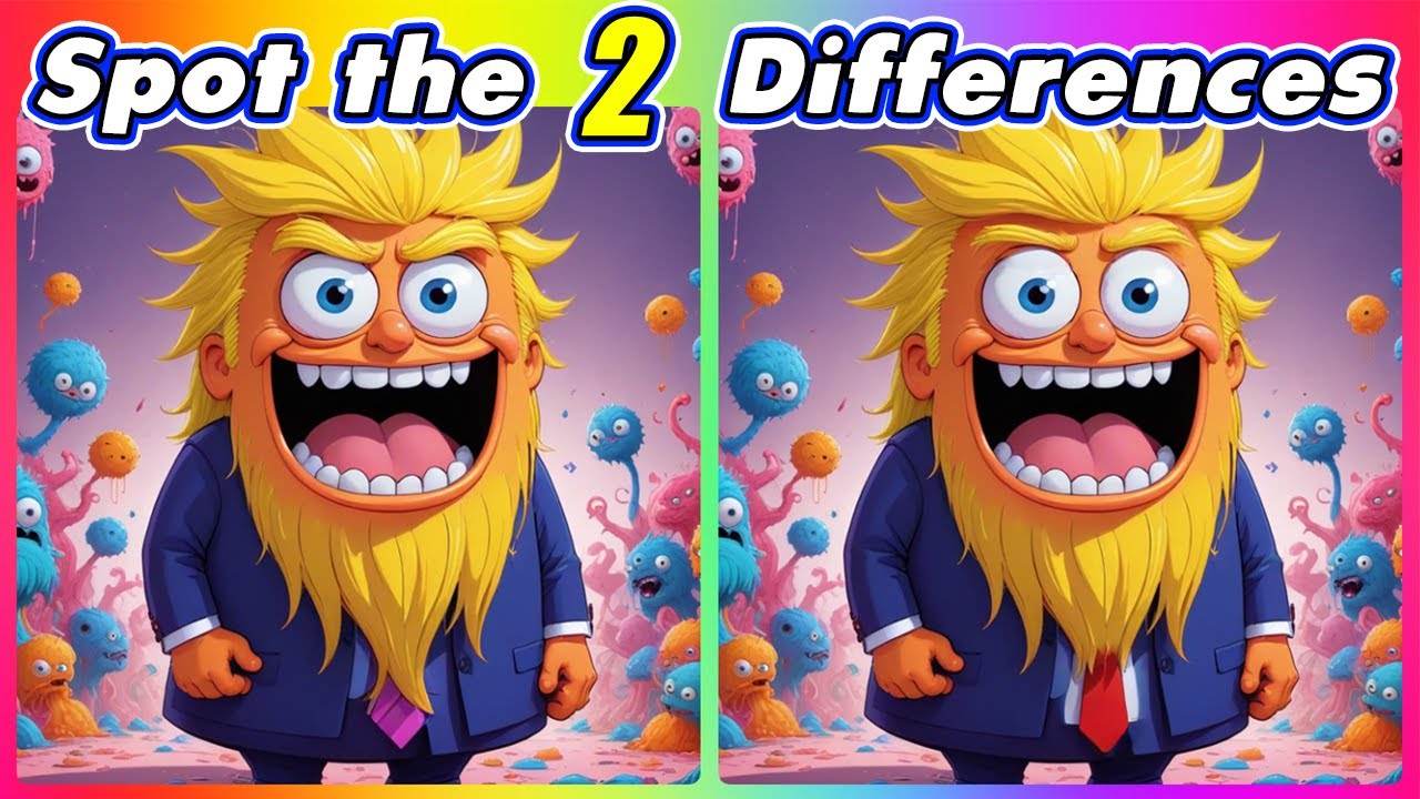 Spot the 2 Differences | 🔍Cute Cartoon Monsters Theme | Find the ...