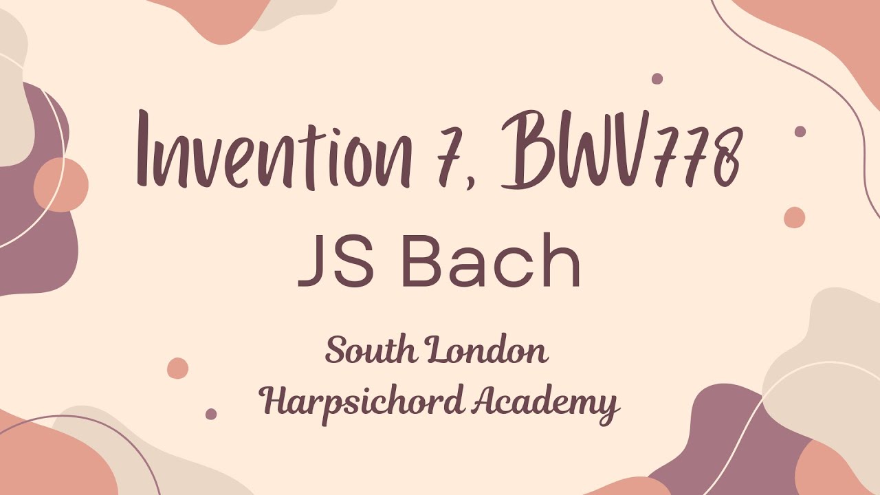 [JS Bach] Invention No.7, BWV778 on harpsichord - YouTube