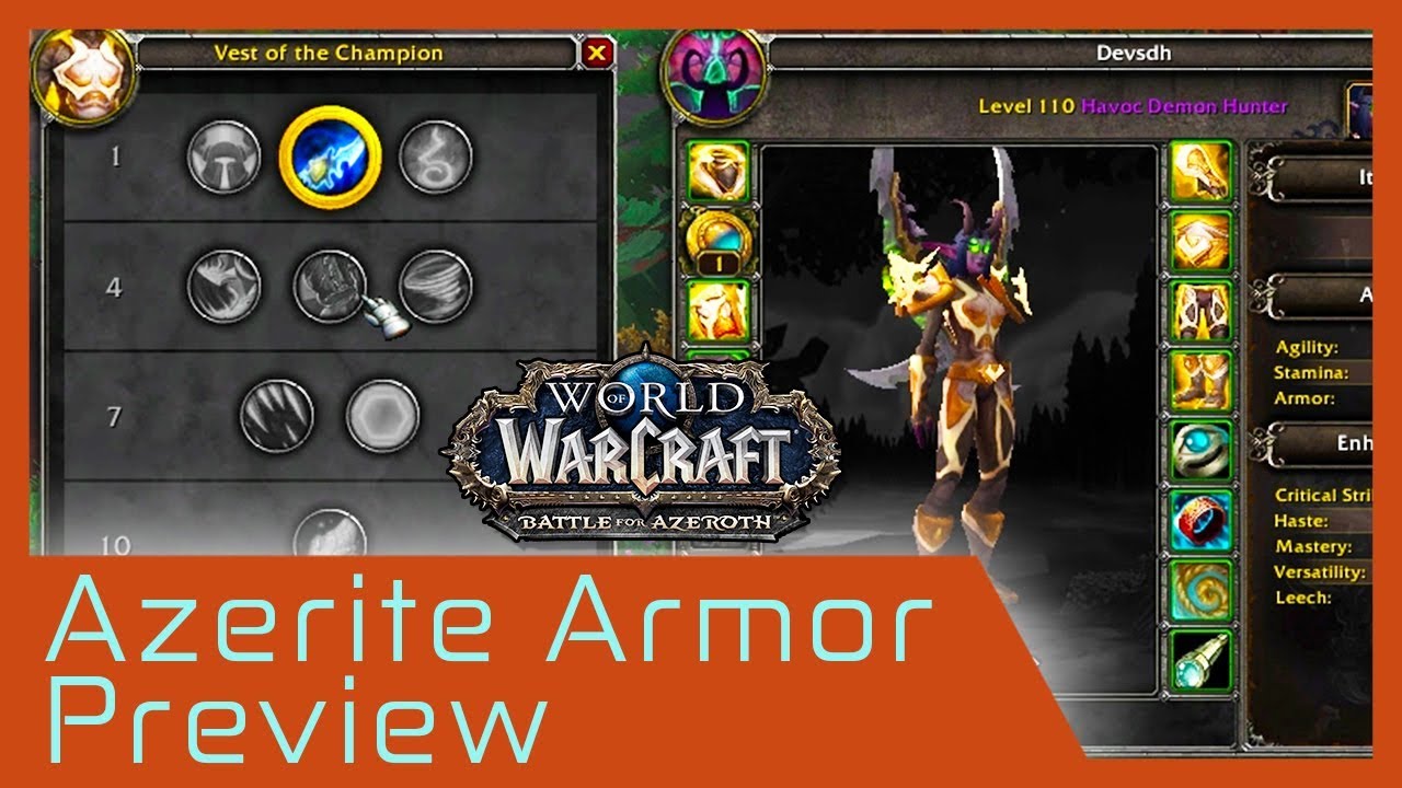 The Problem With Azerite Armor - YouTube
