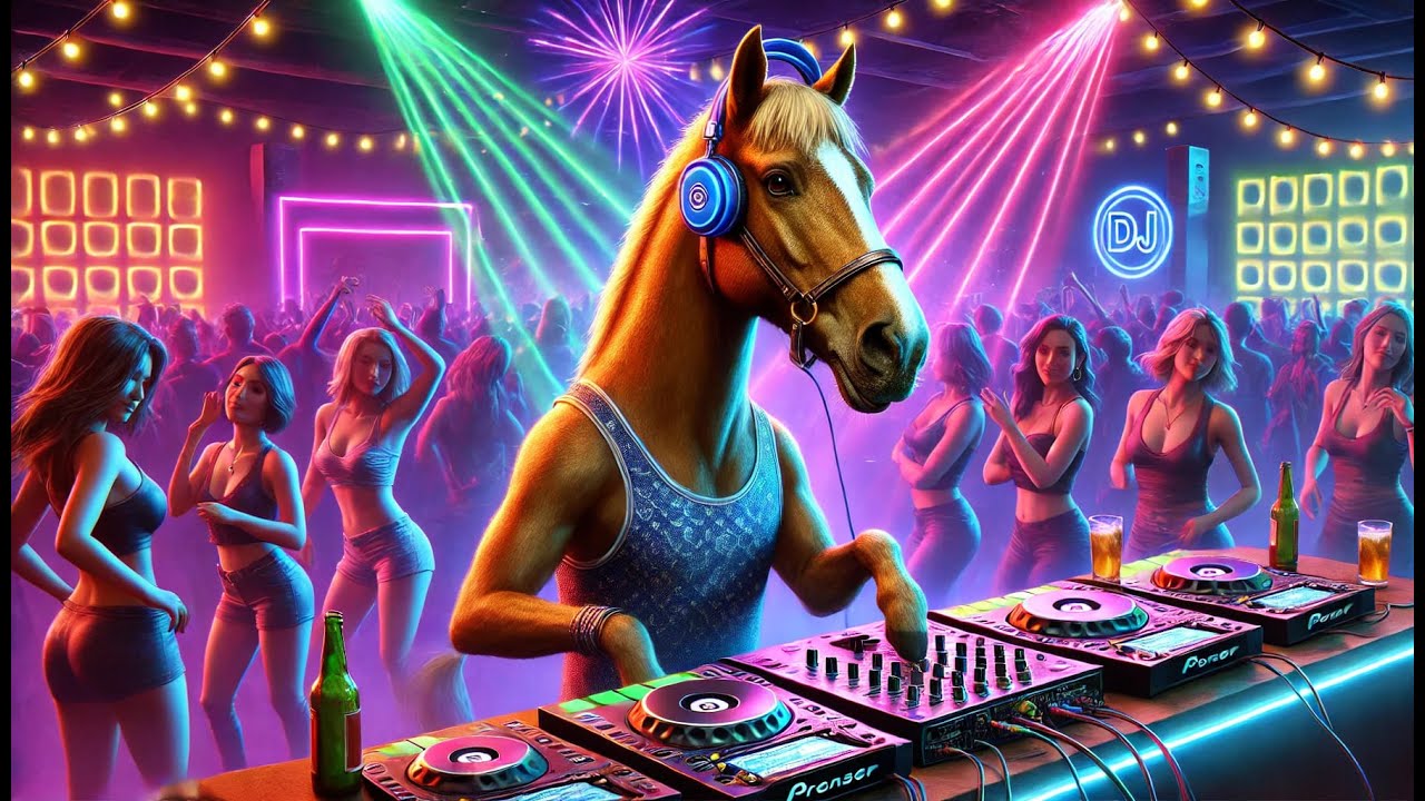 Electro Ecuestre: Caballo Doméstico DJ y Sonidos Poderosos - YouTube