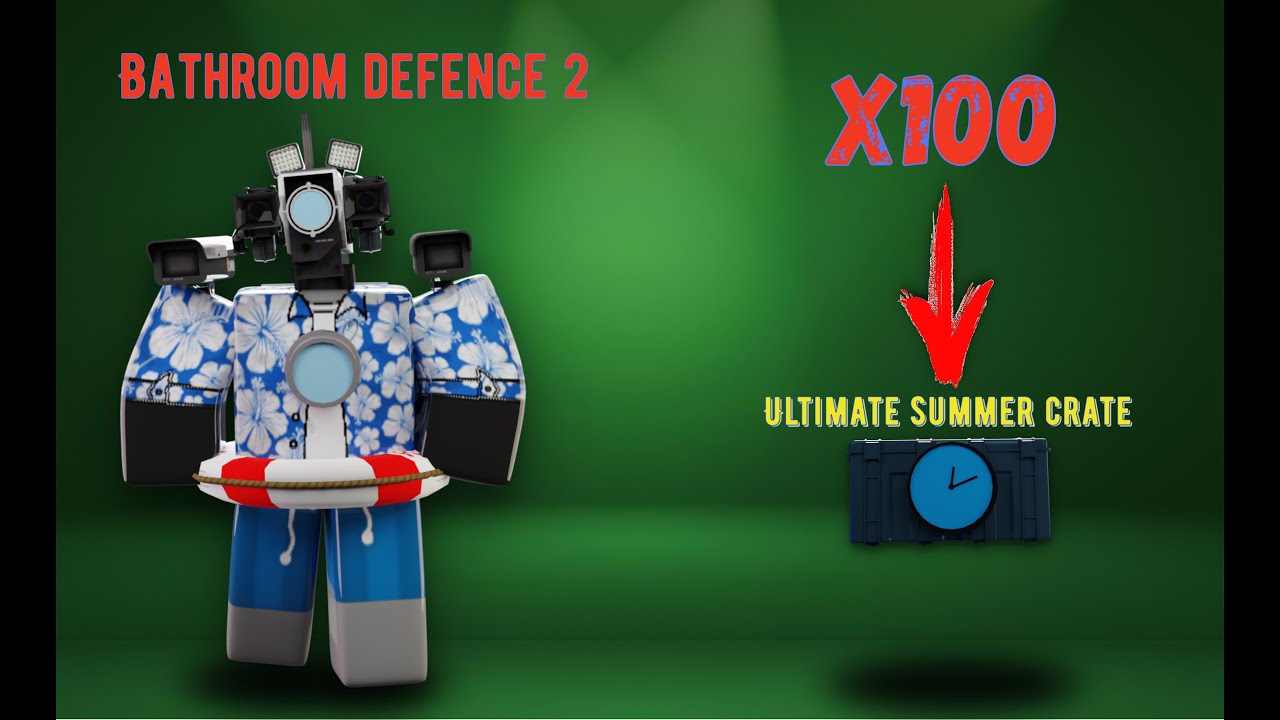 Открыл 100 ultimate summer crate (Bathroom defence 2) - YouTube
