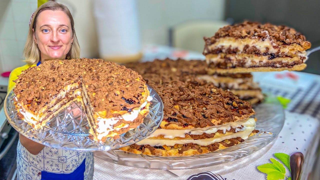 TRADICIONAL BOLO DA UCRÂNIA! Вишиванка торт (torta colorida em camadas ...