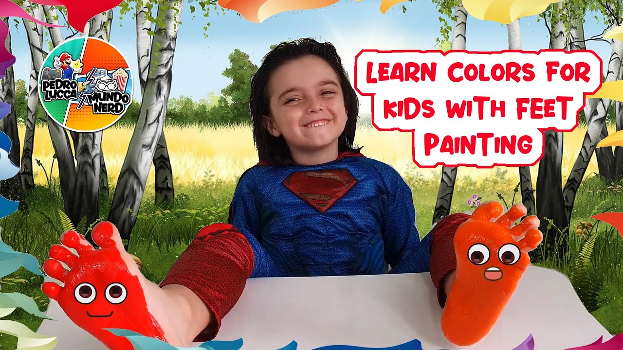 Aprendendo as Cores Com Pintura de Pés - Learn colors for kids with ...