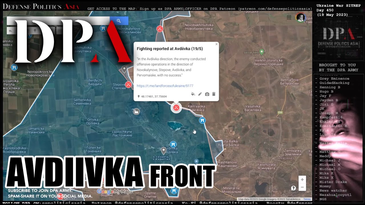 [ Avdiivka Front ] RUSSIAN AVDIIVKA OFFENSIVE RESTARTED; Fighting in ...