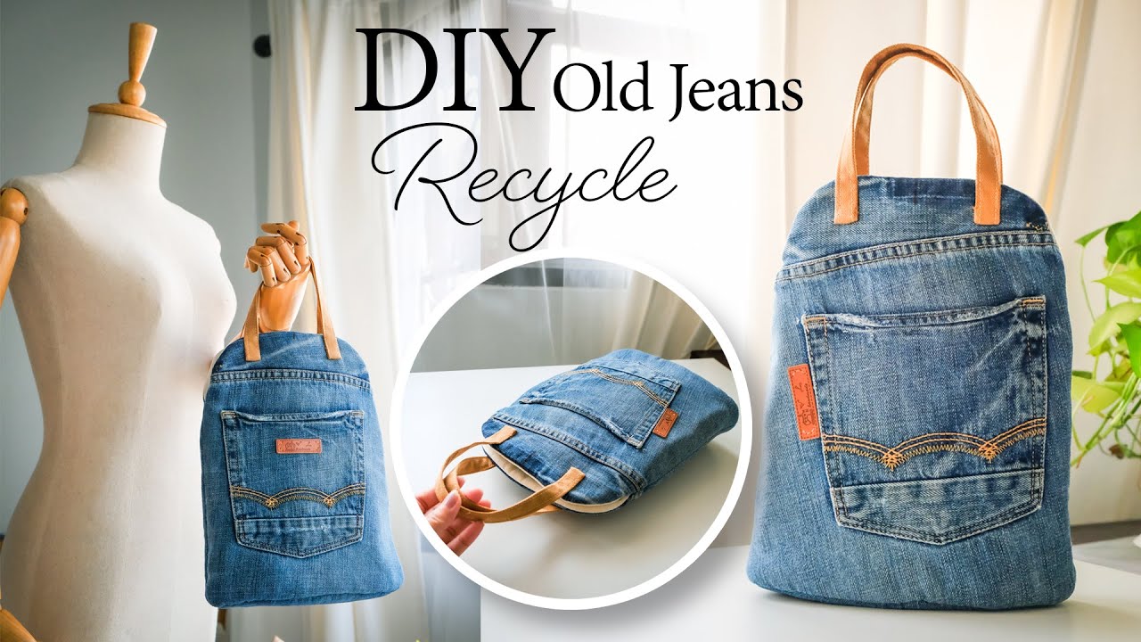 DIY Old Jeans Recycle | Tutorial (174) - YouTube