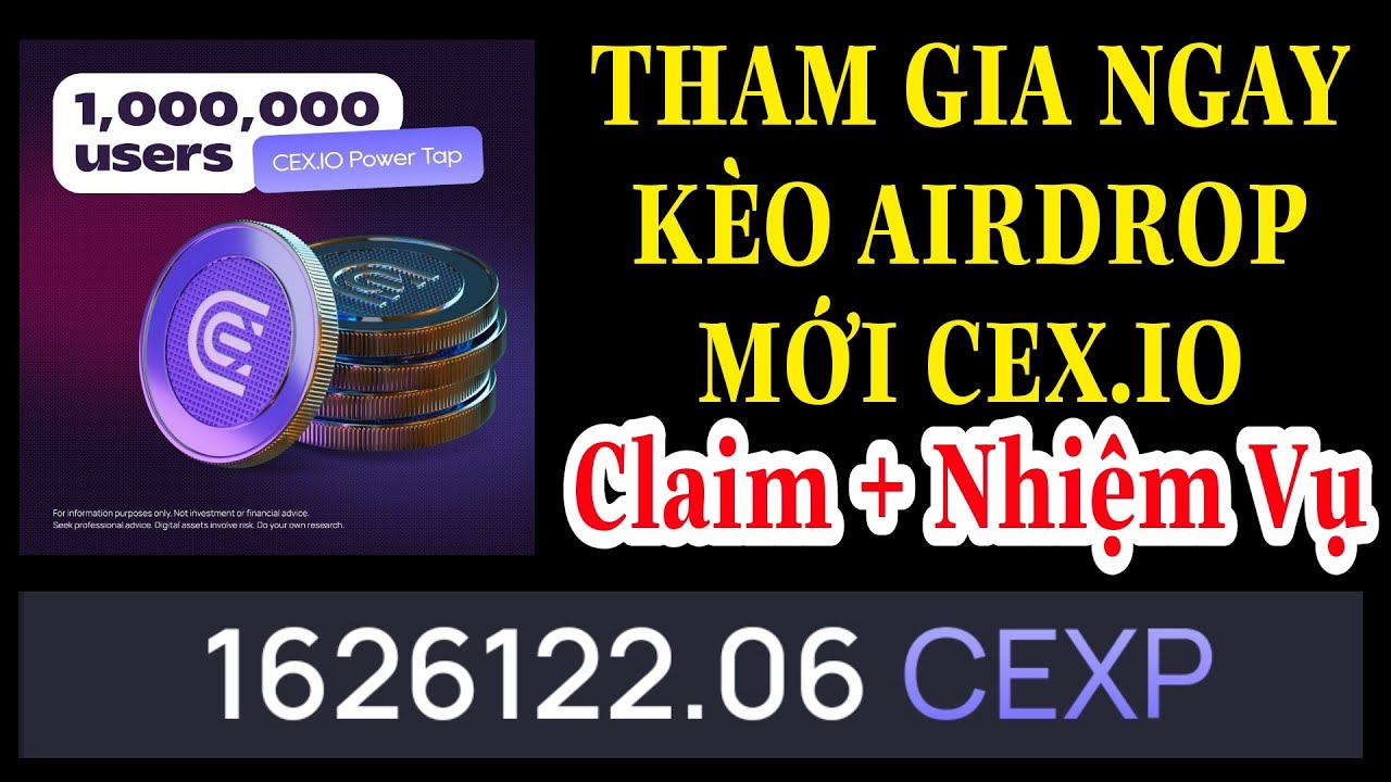 CEX.IO ĐẠT 1,000,000 NGƯỜI THAM GIA RẤT NHANH CÁCH CLAIM LÀM NHIỆM VỤ ...