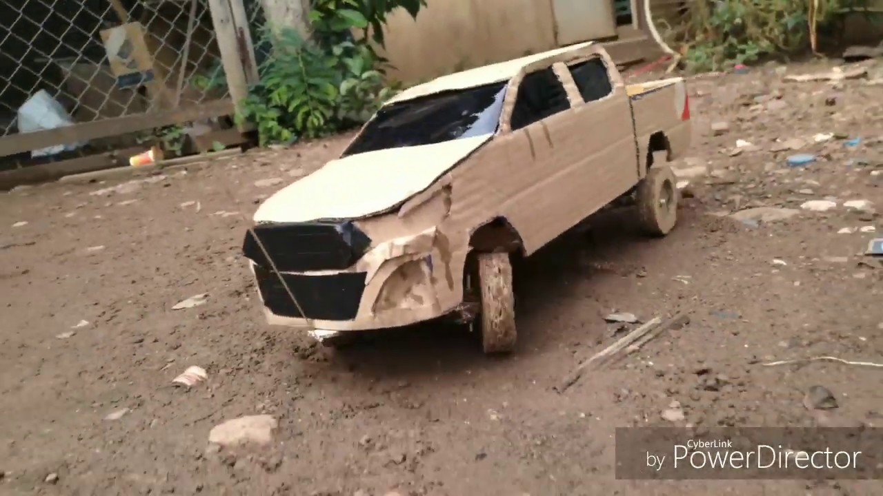 how to make toyota hilux revo cardboard diy - YouTube