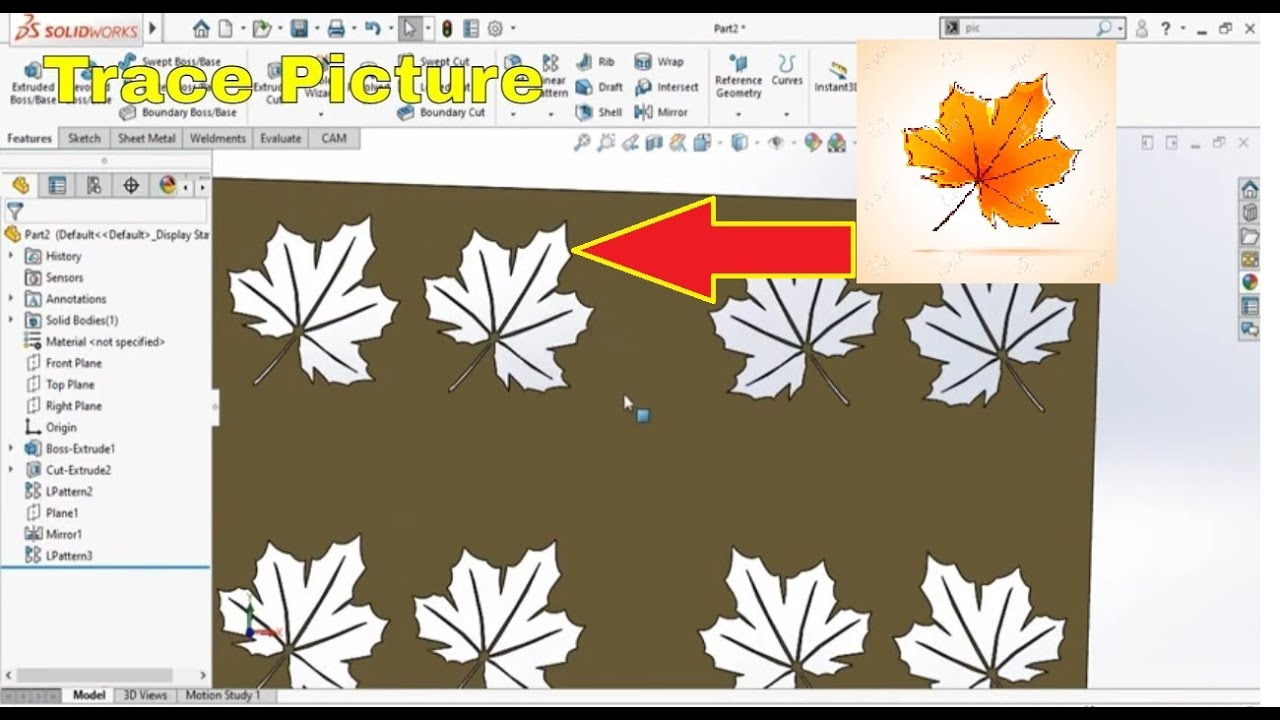 How to Make design for Plasma Cutting by Tracing Pictures on SolidWorks ...