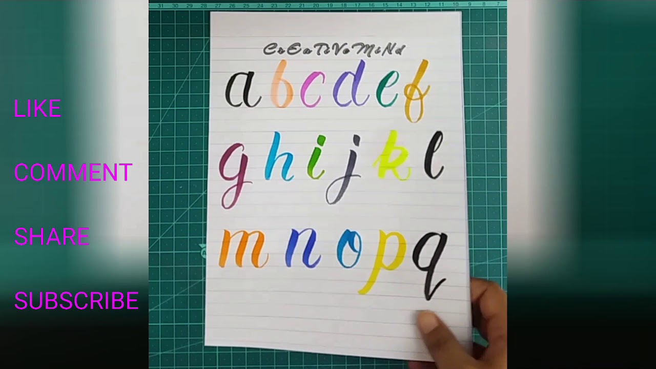 || letters in lower case || Calligraphy tutorial for beginners #1 ...