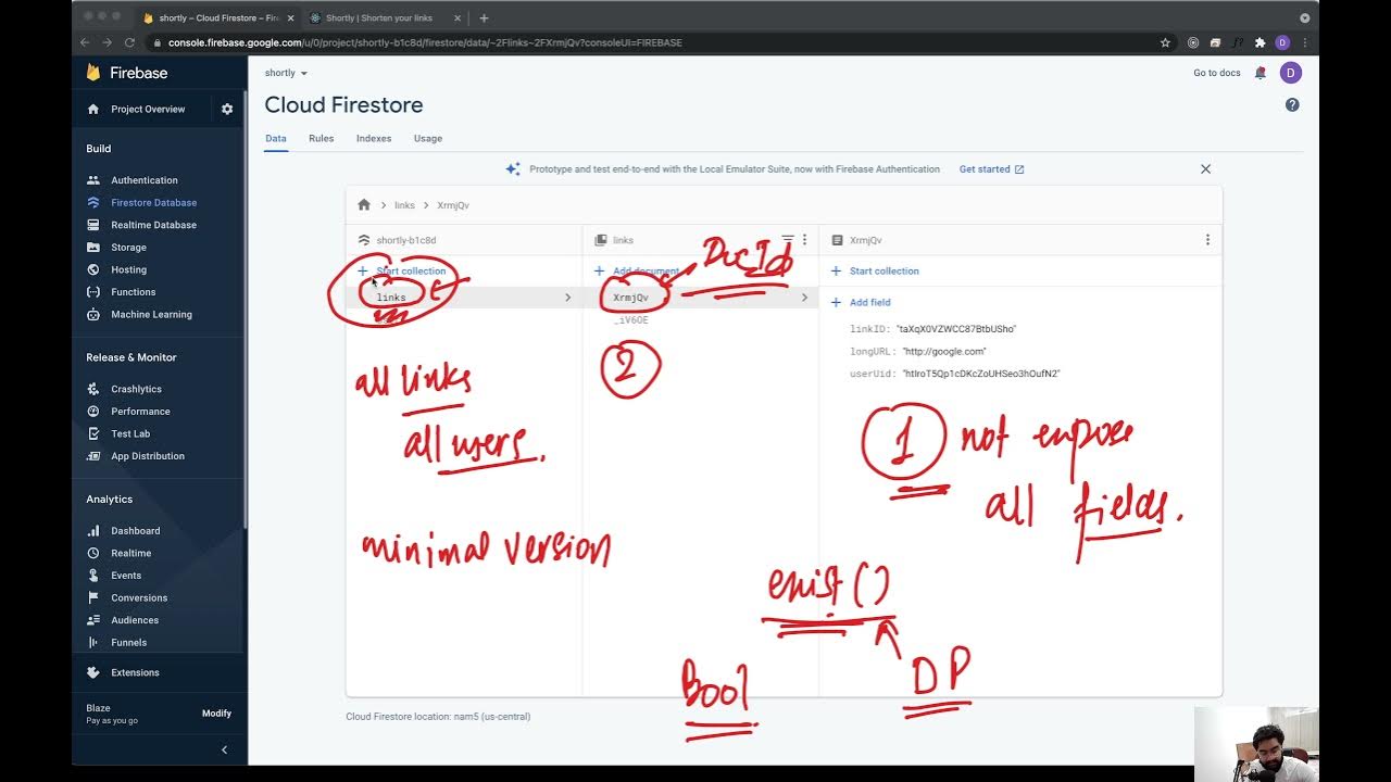 Link Shortener React App - Part 45 | Bit.ly Clone | Planning Firebase Security rules - YouTube