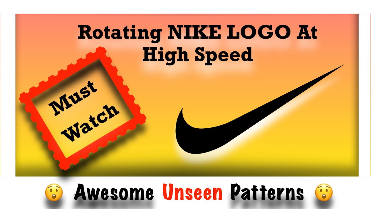 Rotating NIKE Logo at high speed | illusion pattern design | optical ...