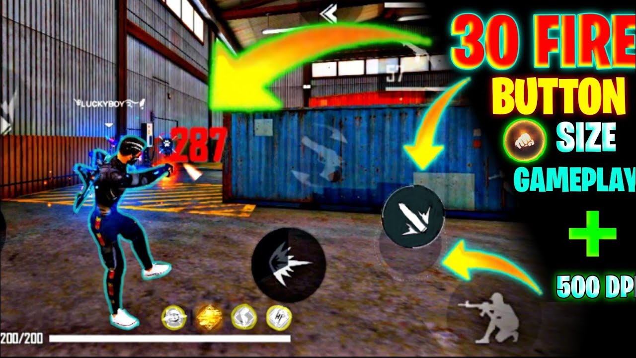 30 Fire Button size game play + 500 DPi || 30 fire Button size || 500 ...