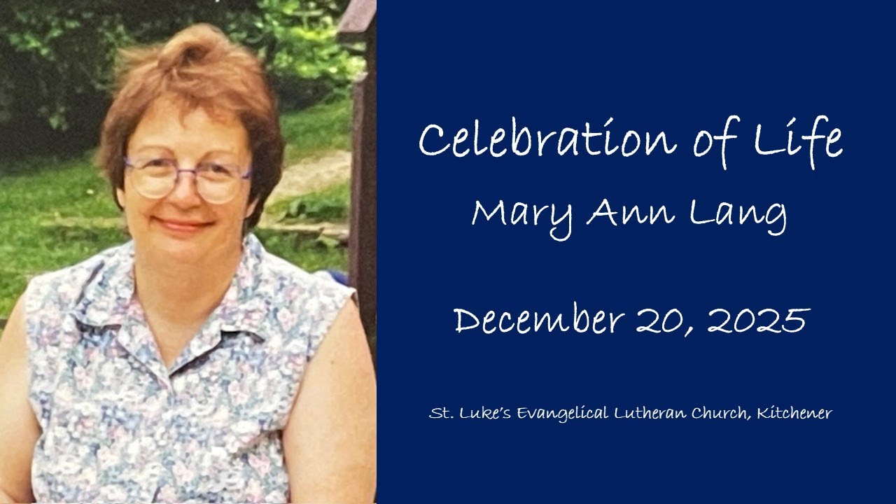 LIVE: Celebration of Life for Mary Ann Lang - December 20, 2025 - YouTube