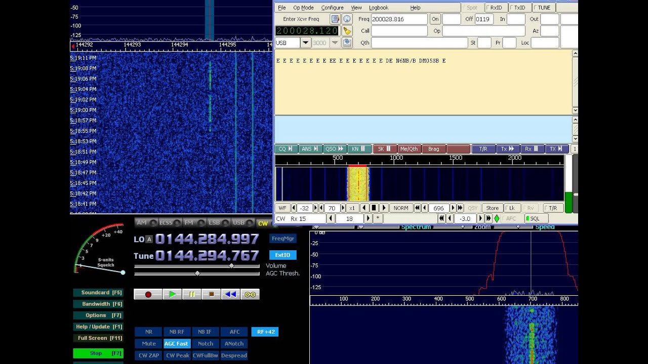 2 meter beacon heard in Reseda 144.295 using SDR & home brew antenna ...