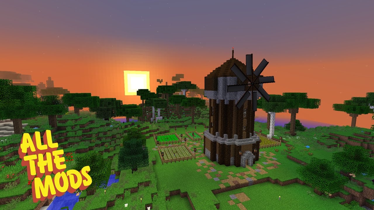 All the Mods! Ep. 2 "Windmill" (Modded Minecraft 1.10.2) - YouTube
