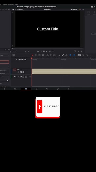 How to make a simple spinning text animation in DaVinci Resolve #davinciresolve18 #videoediting ...