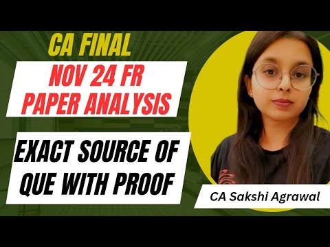 CA FINAL NOV 24 FR PAPER SOURCE WITH PROOF😱#cafinalfr#cafinal# ...