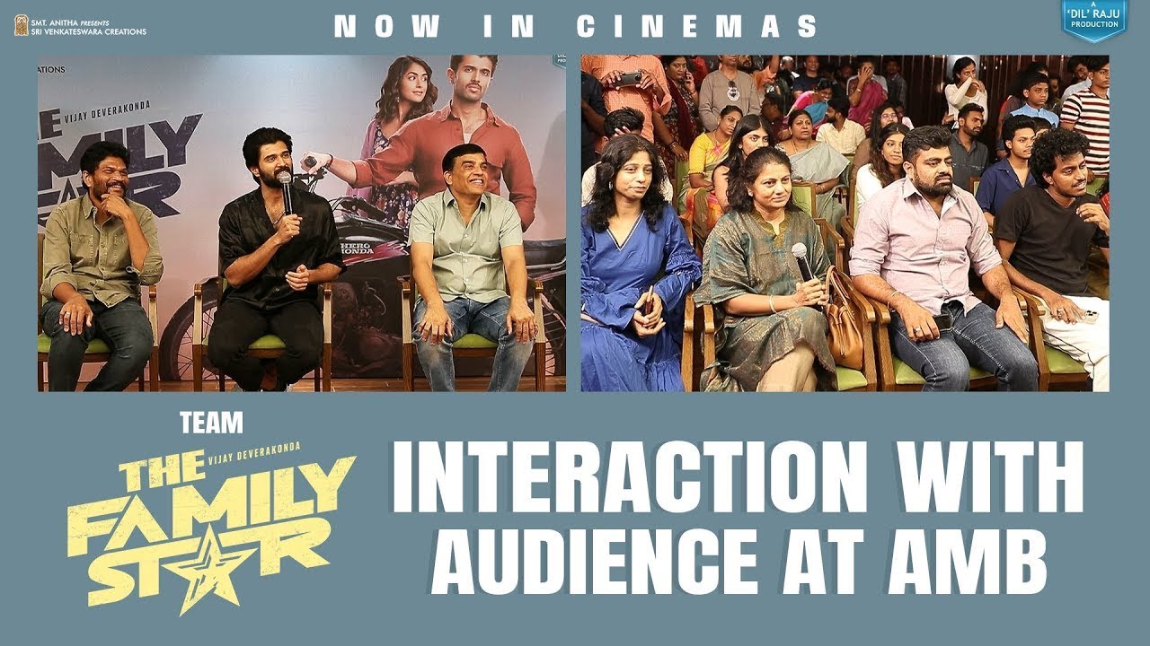 Family Star Team Meet Audience at AMB - Vijay Deverakonda, Mrunal ...