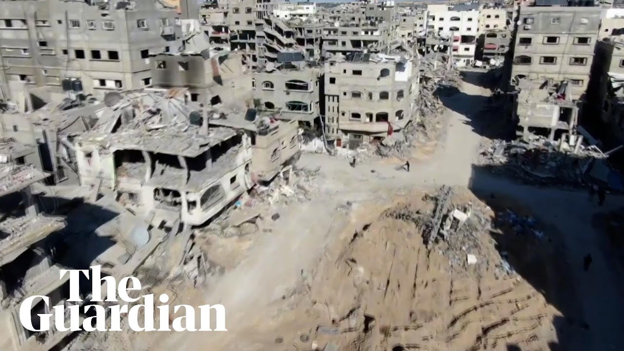 Drone footage shows latest widespread destruction in northern Gaza ...