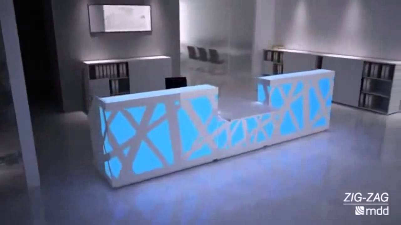 ZIG ZAG Reception Desk at HuntOfficeInteriors.ie - YouTube