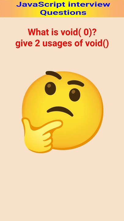 What is void(0)? give 2 usages of void() #javascript #interviewquestions - YouTube