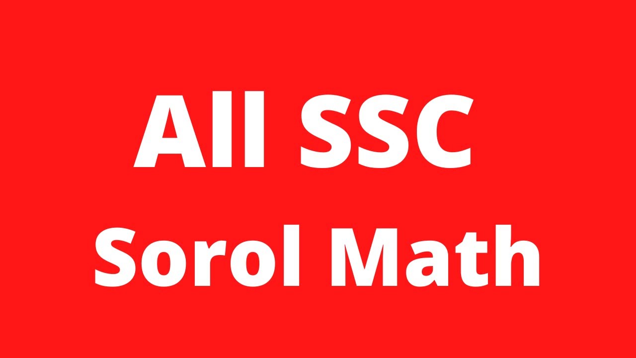 SSC Sorol Math Solution Bangla || Class 6 - YouTube