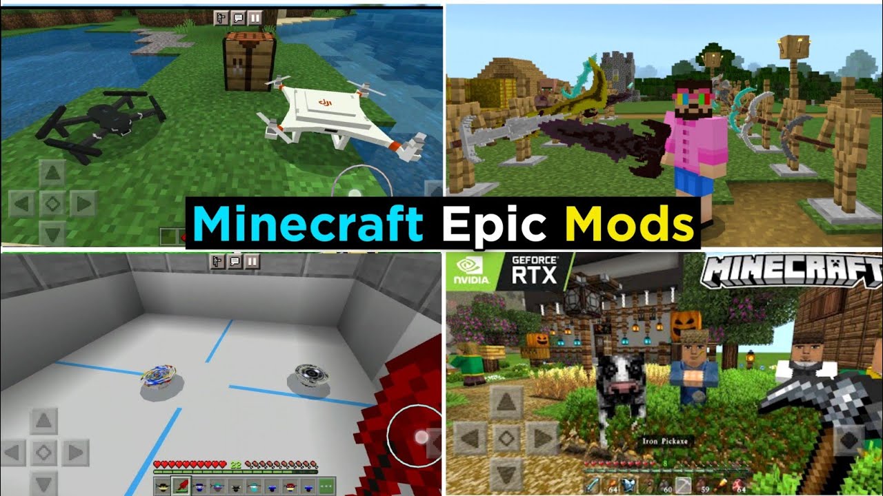 Minecraft PE Most Epic Mods That You Should Try Now | Minecraft Hindi ...