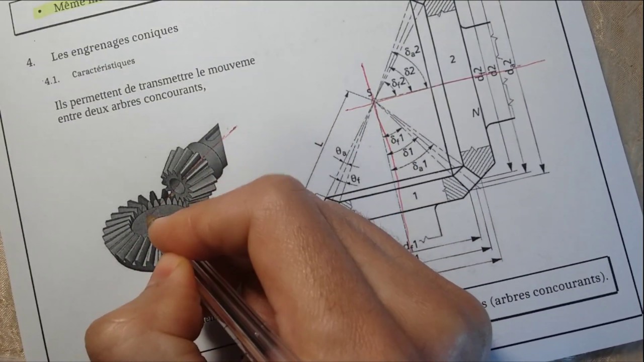 Les engrenages coniques (part 4) - YouTube