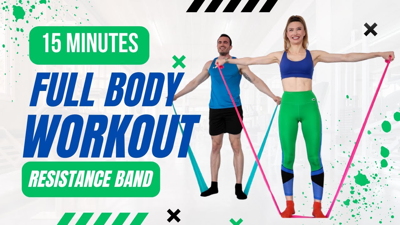 15 minute Resistance Band Full Body Workout | FITINSANE - YouTube
