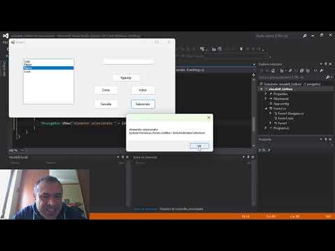 Visual C# base: lezione8 - ListBox. - YouTube