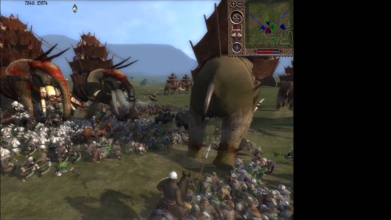 Medieval Total War 2 - Lord of the Rings Mod! Giant Elephants??? - YouTube