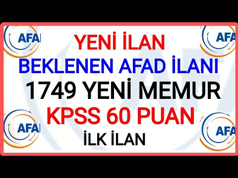 AFAD YENİ 1749 MEMUR ALIMI✔️KPSS 60 PUAN İLE AFAD FARKLI DALLARDA YENİ ALIM YAYINLADI✔️MEMUR ALIMI✔️