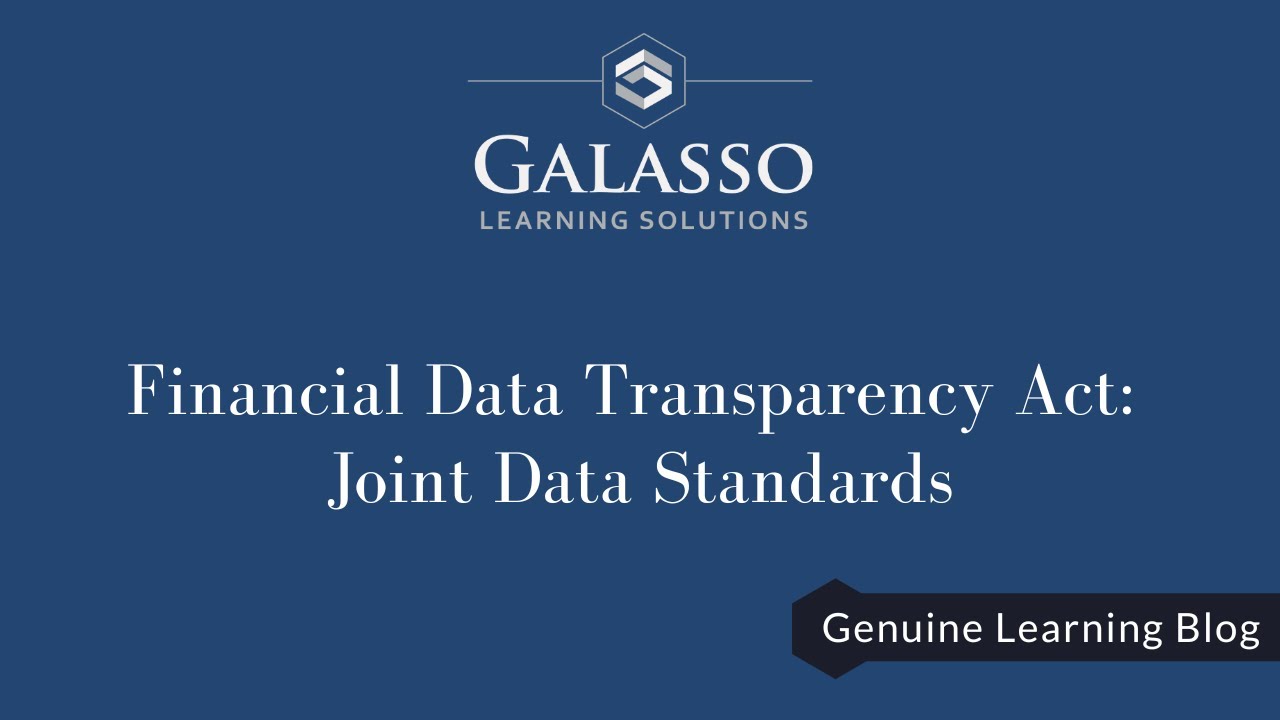 Financial Data Transparency Act: Joint Data Standards - YouTube