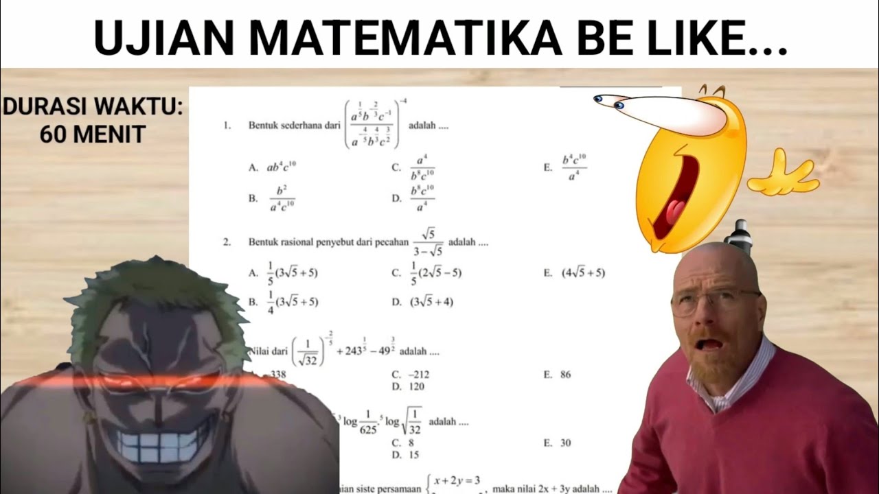 Ujian Matematika Be Like... (Meme Doflamingo Laugh) - YouTube