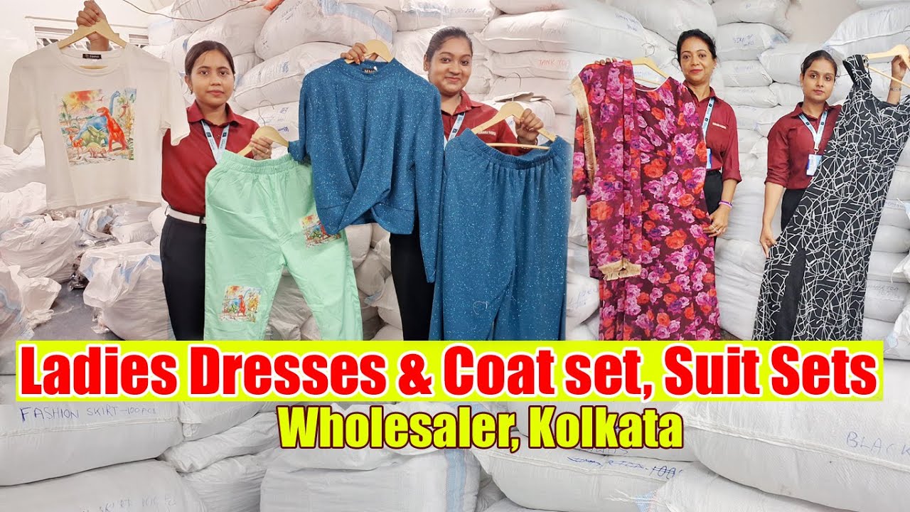 Ladies Dresses & Coat set Suit Sets Wholesaler Kolkata Midi Dress ...