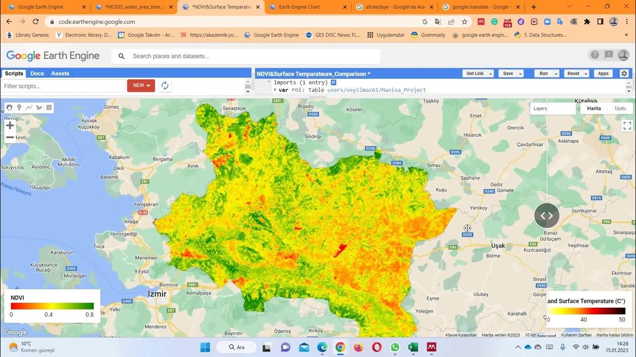 GEE NDVI & LST İlişkisi - YouTube