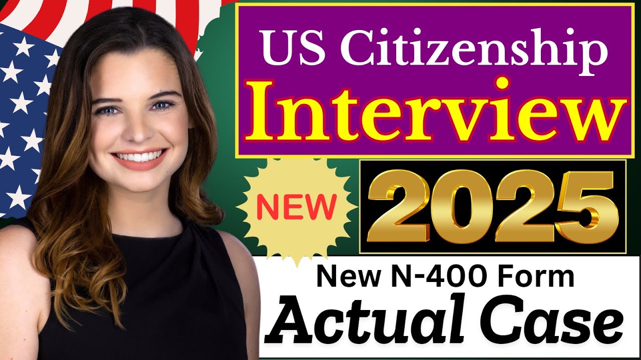 Actual U.S. Citizenship Test 2025 Mock Interview | N-400, Civics ...