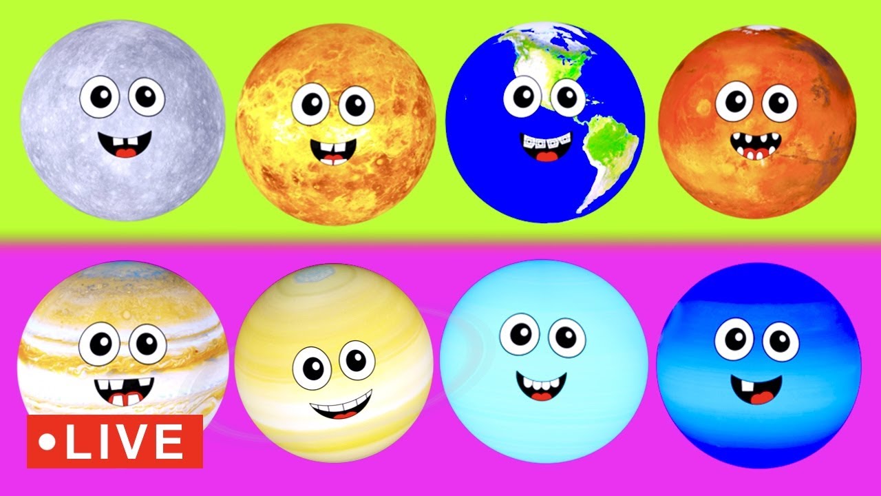 Learn Planets in 3D for KIDS 🪐 🔴| Planets Mercury Venus Earth Mars ...