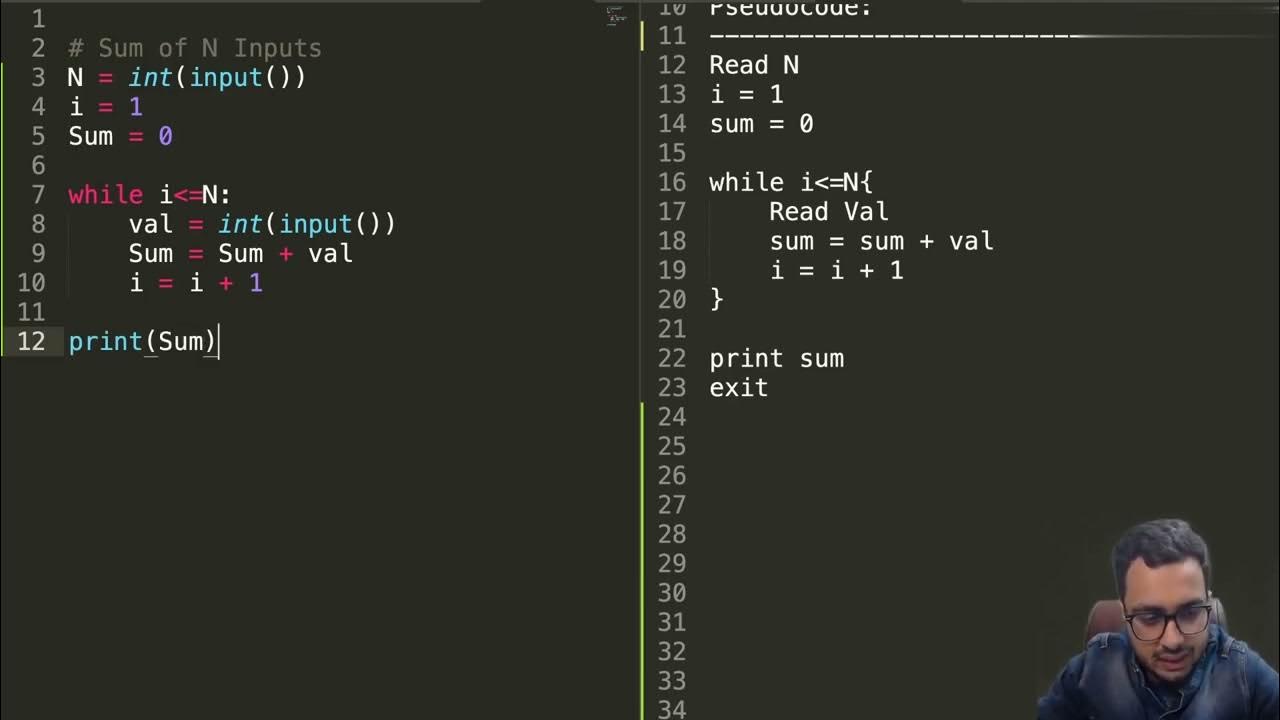 Code -Sum of N Numbers - YouTube