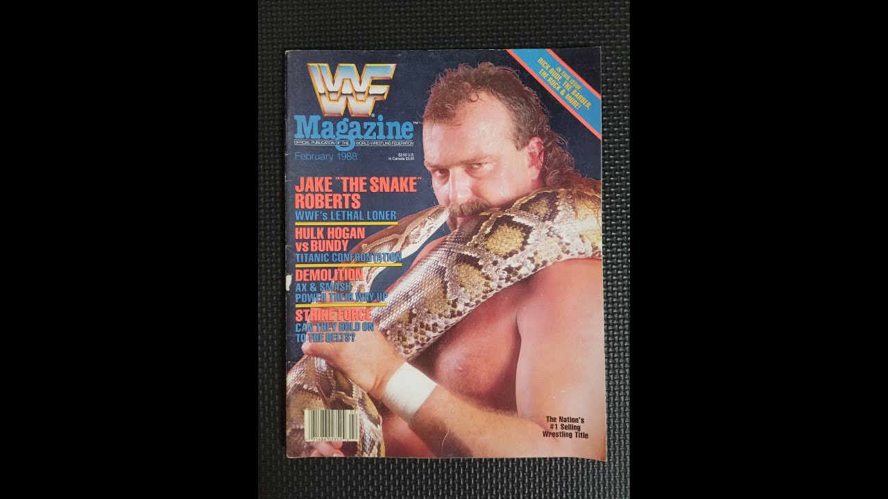 WWF Magazine February 1988 Jake The Snake Roberts - YouTube