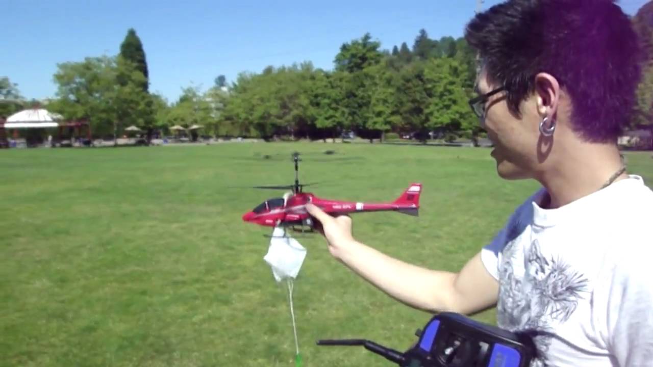 E-flite Blade CX2 Parachute Drop Test in Mercerdale Park (Mercer Island ...