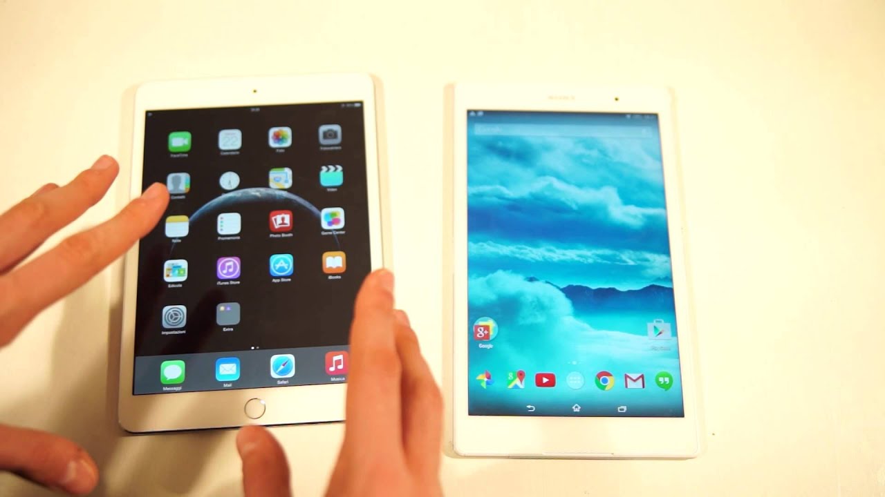 iPad Mini 3 vs Sony Xperia Z3 Tablet Compact • Ridble - YouTube