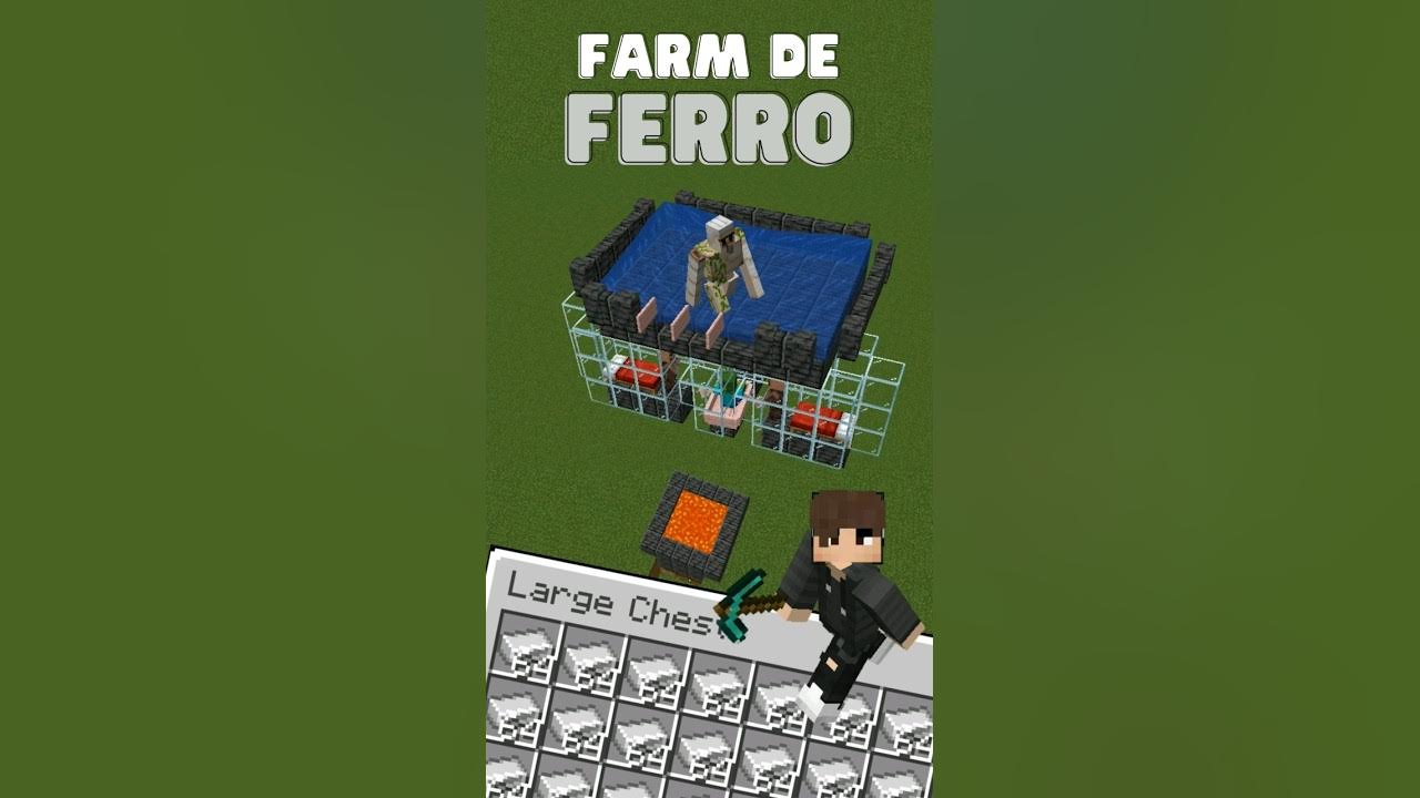 Como CONSTRUIR uma farm de FERRO no #minecraft #shorts - YouTube