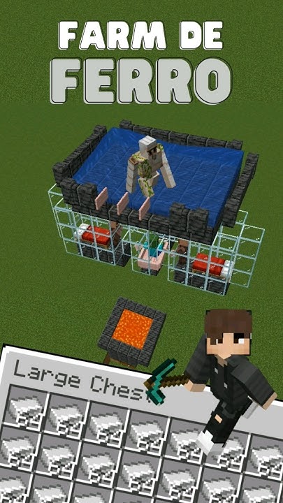 Como CONSTRUIR uma farm de FERRO no #minecraft #shorts - YouTube