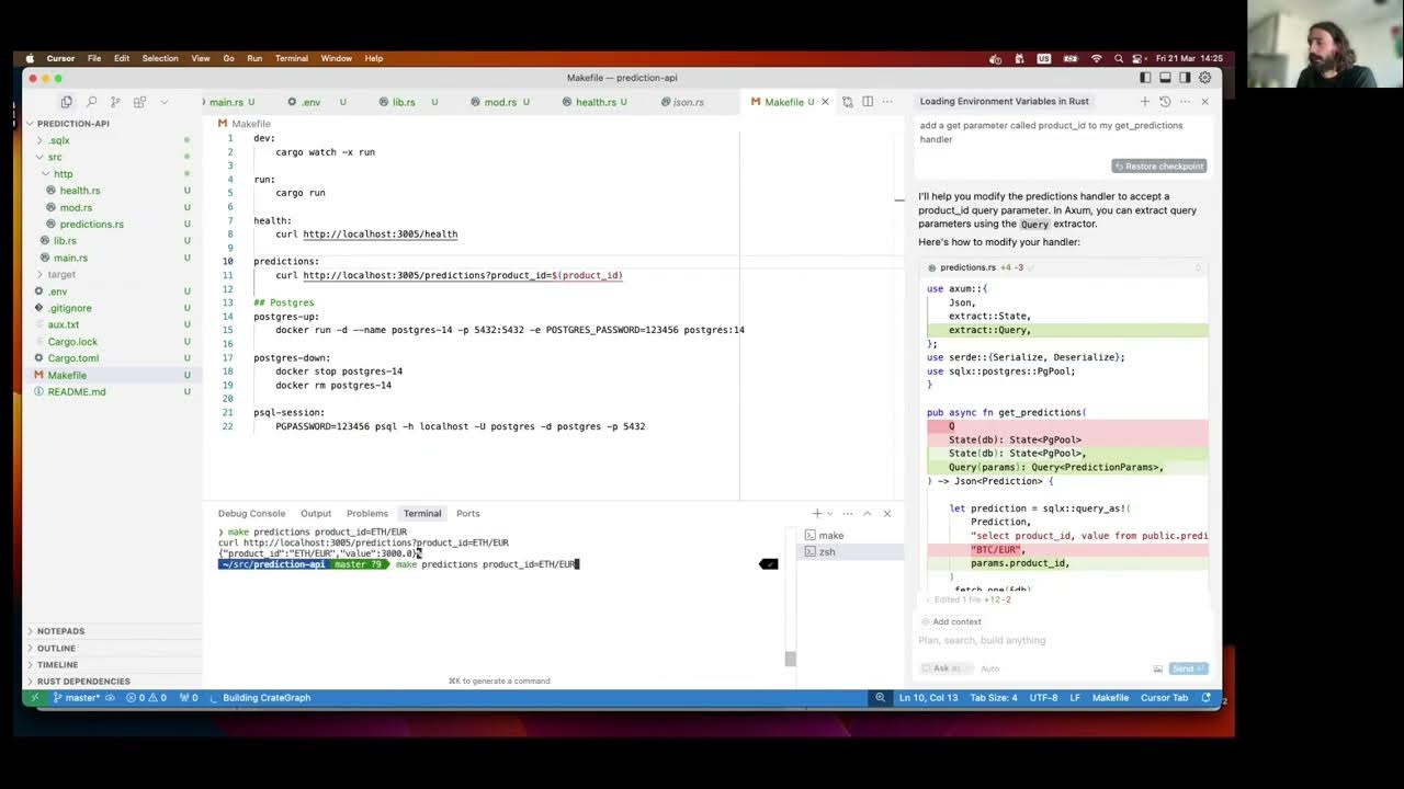 Let's build a REST API in Rust - Part 10/10 - Add GET parameter to the predictions endpoint ...