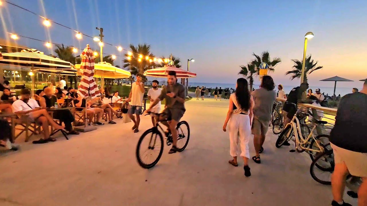 Evening Walk in Tel Aviv | Sunset, Promenade, Music & Nightlife 🇮🇱 ...
