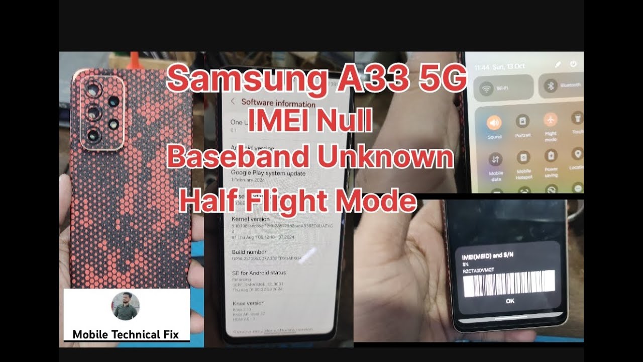 Cpu Exynos 1280 || Samsung A33 5G IMEI Number Null II Baseband Unknow @Mobile technical Fix ...