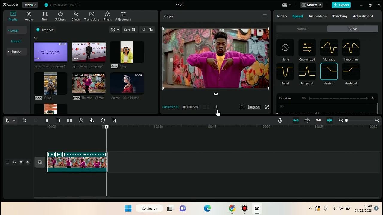 How to Use the Curve Speed Feature in CapCut PC - YouTube